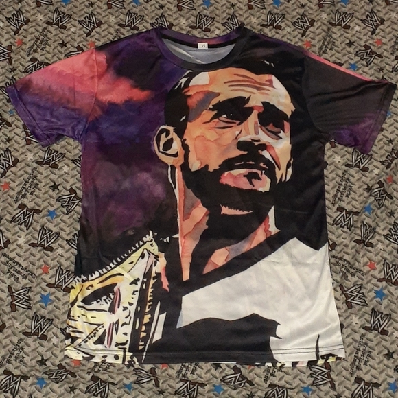 Shirts | Cm Punk All Over Print Wrestling Tee Wwe Aew Roh Gts | Poshmark